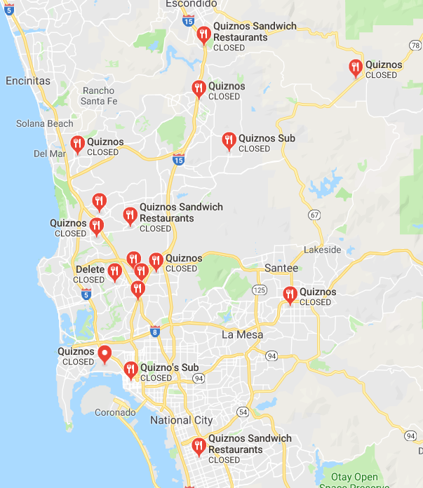 What Became of San Diego’s Quiznos? An Investigation | Joe Bush dot Net